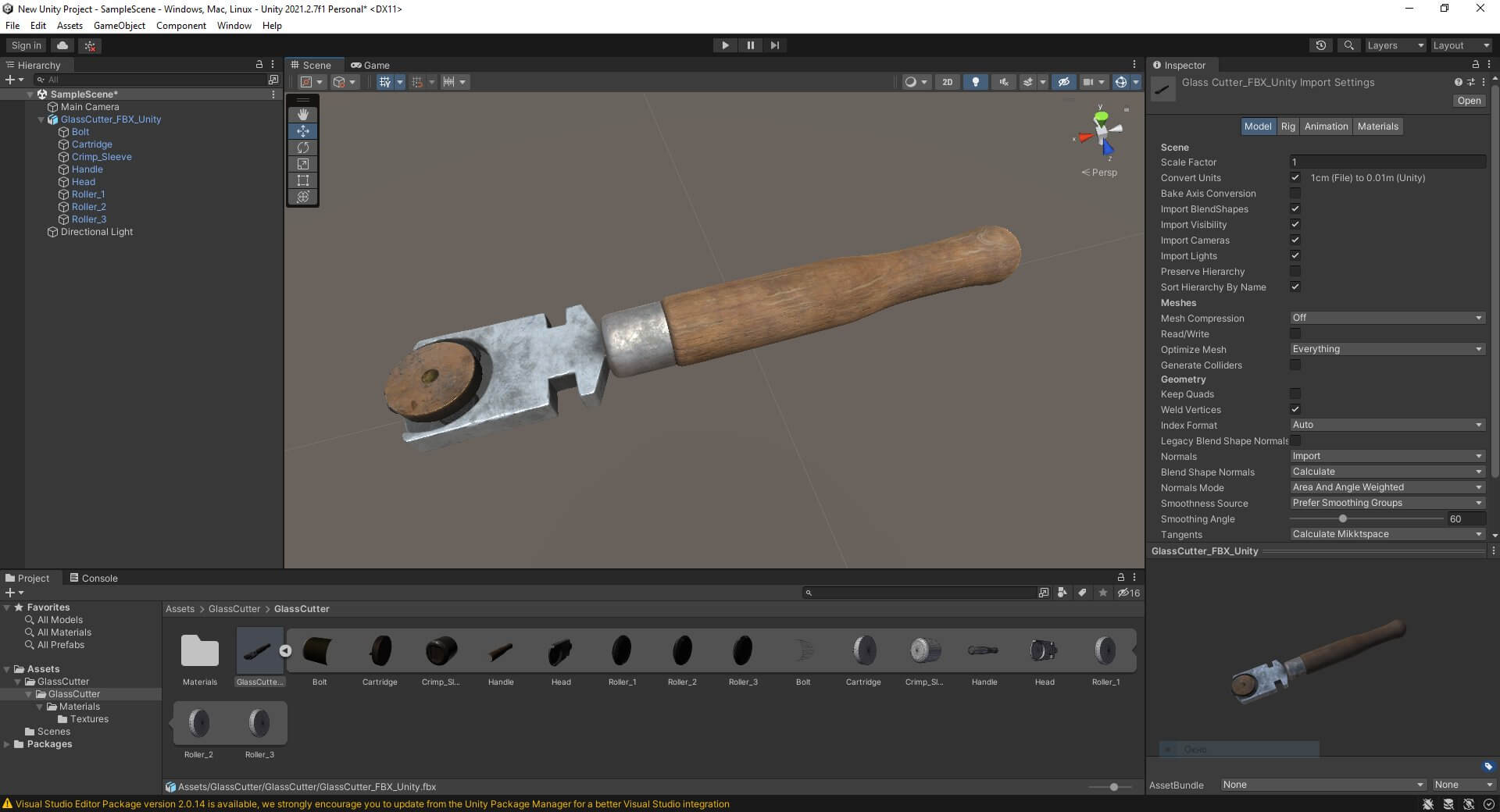 Glass Cutter - 3D Model by Grishmanovskij Anton