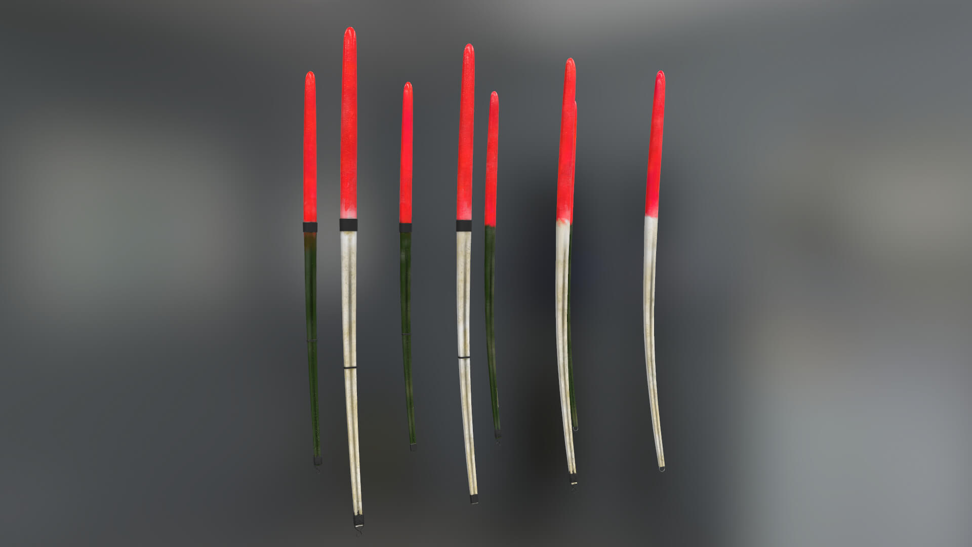 Goose Feather Fishing Floats - 3D Model by Grishmanovskij Anton