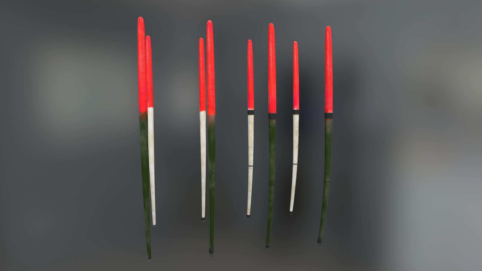 Goose Feather Fishing Floats - 3D Model by Grishmanovskij Anton