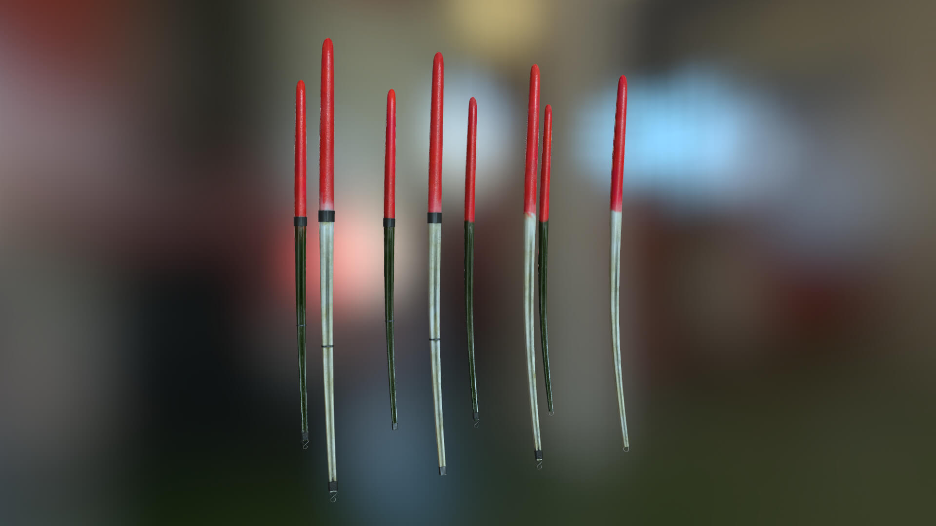 Goose Feather Fishing Floats - 3D Model by Grishmanovskij Anton