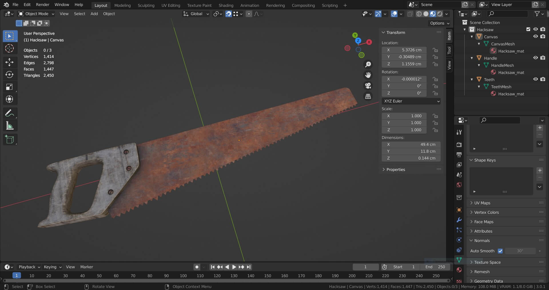 Saw - 3D Model by Grishmanovskij Anton