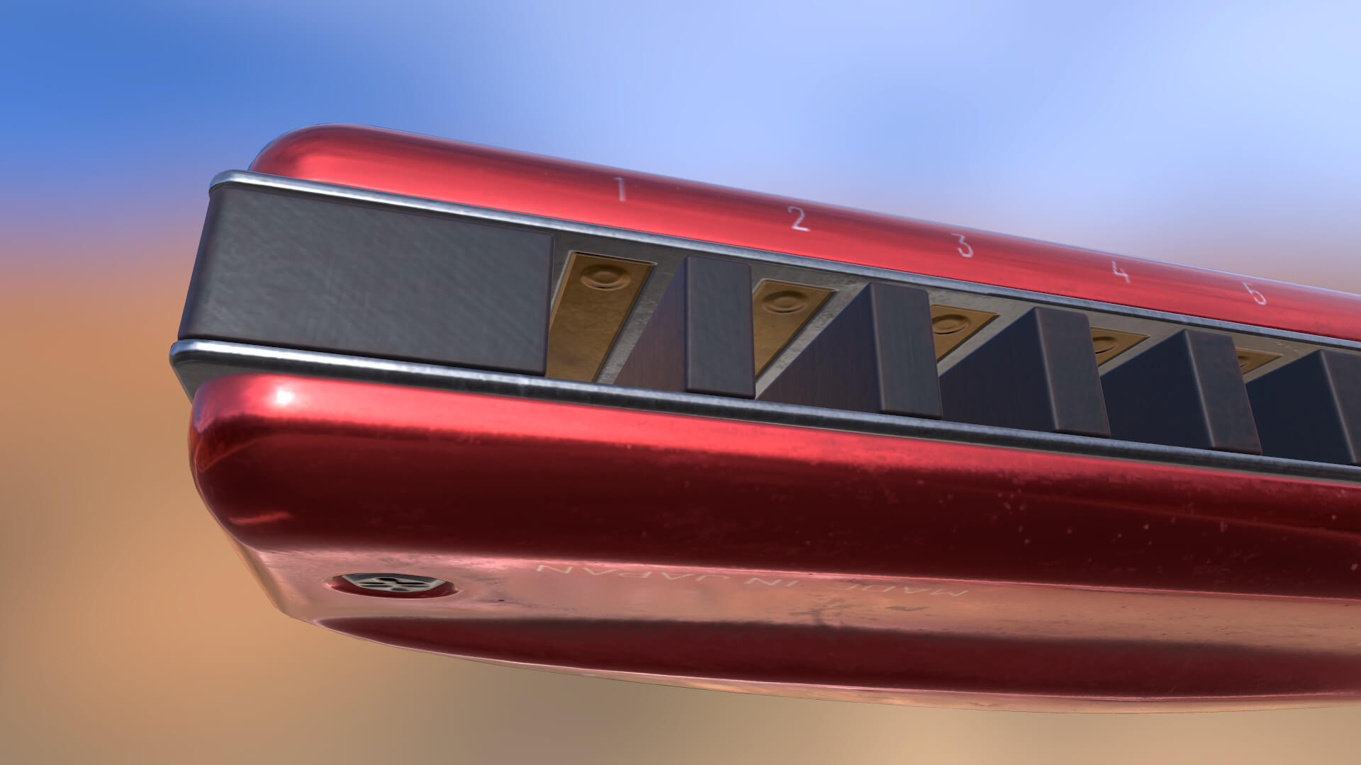 Harmonica V2 - 3D Model by Grishmanovskij Anton