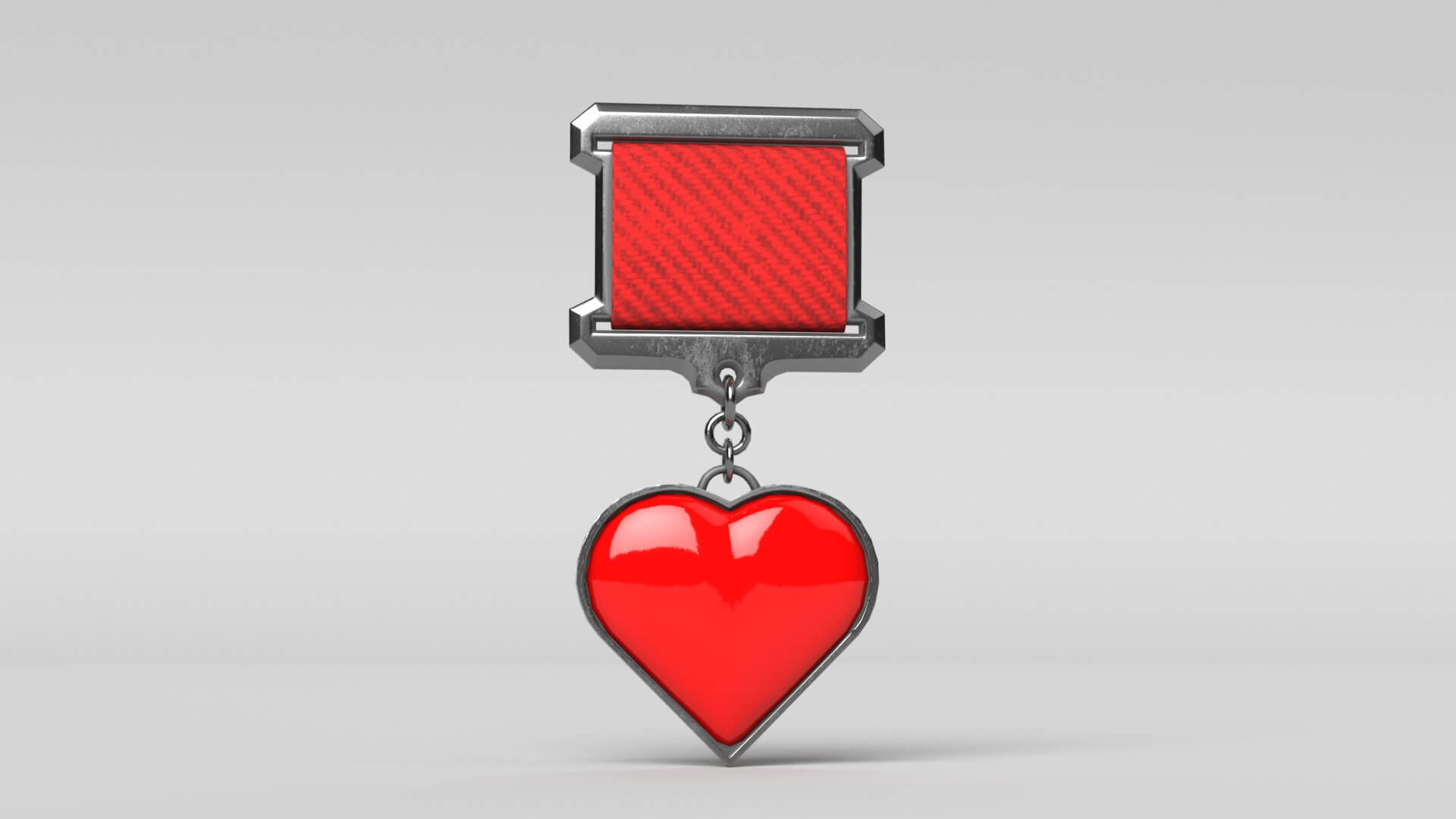 Heart Medal - 3D Model by Grishmanovskij Anton