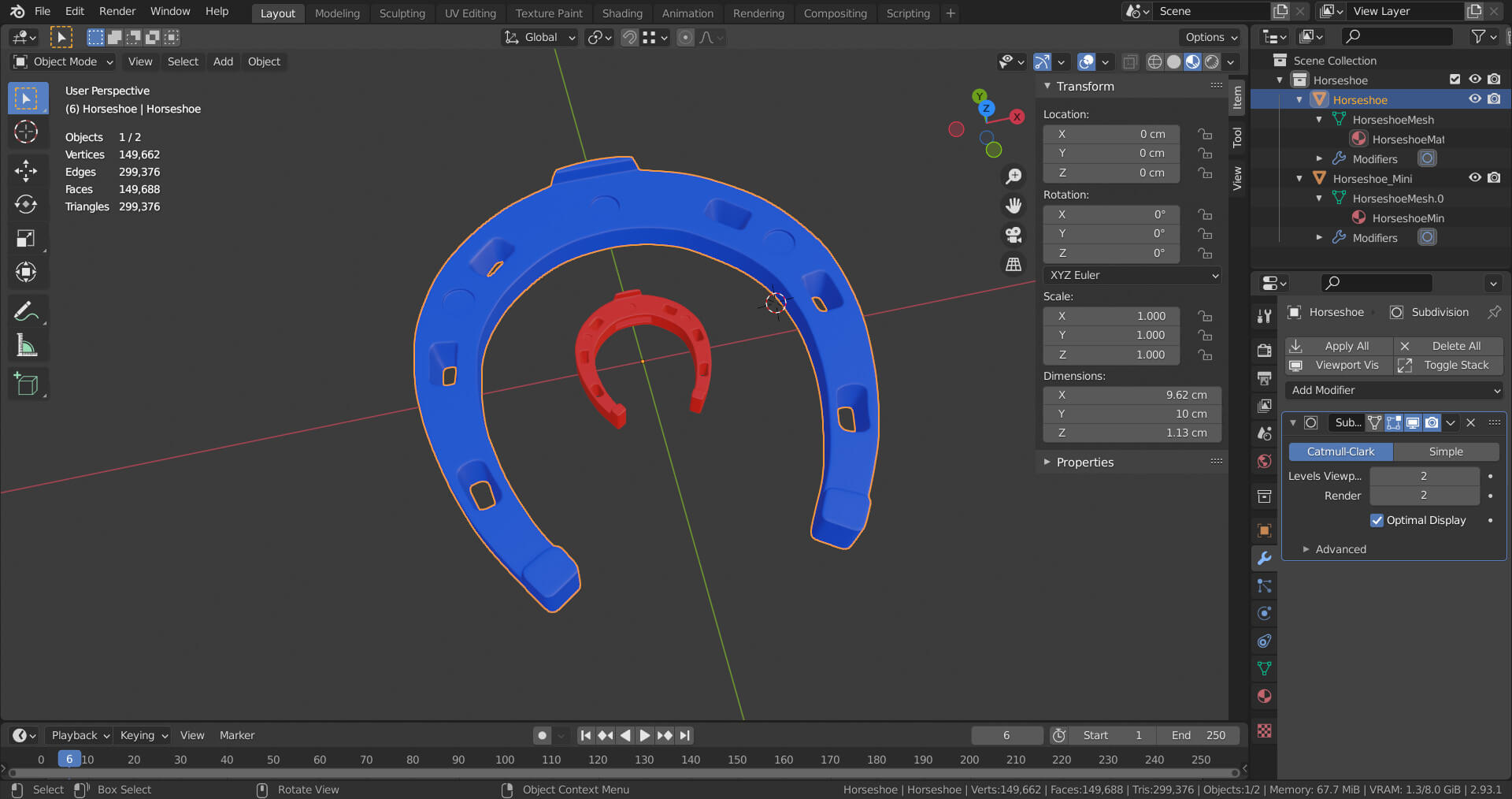 Horseshoe - 3D Model by Grishmanovskij Anton