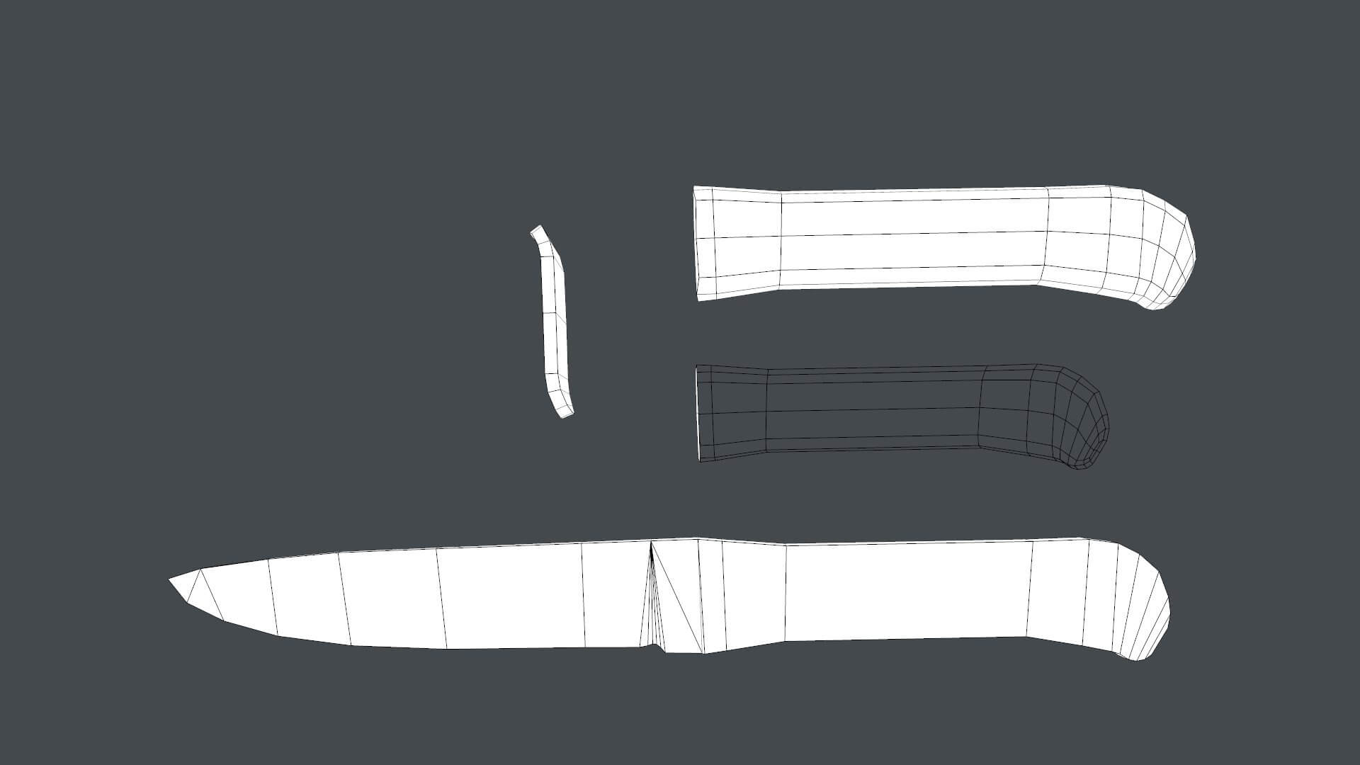 Hunting Knife - 3D Model by Grishmanovskij Anton