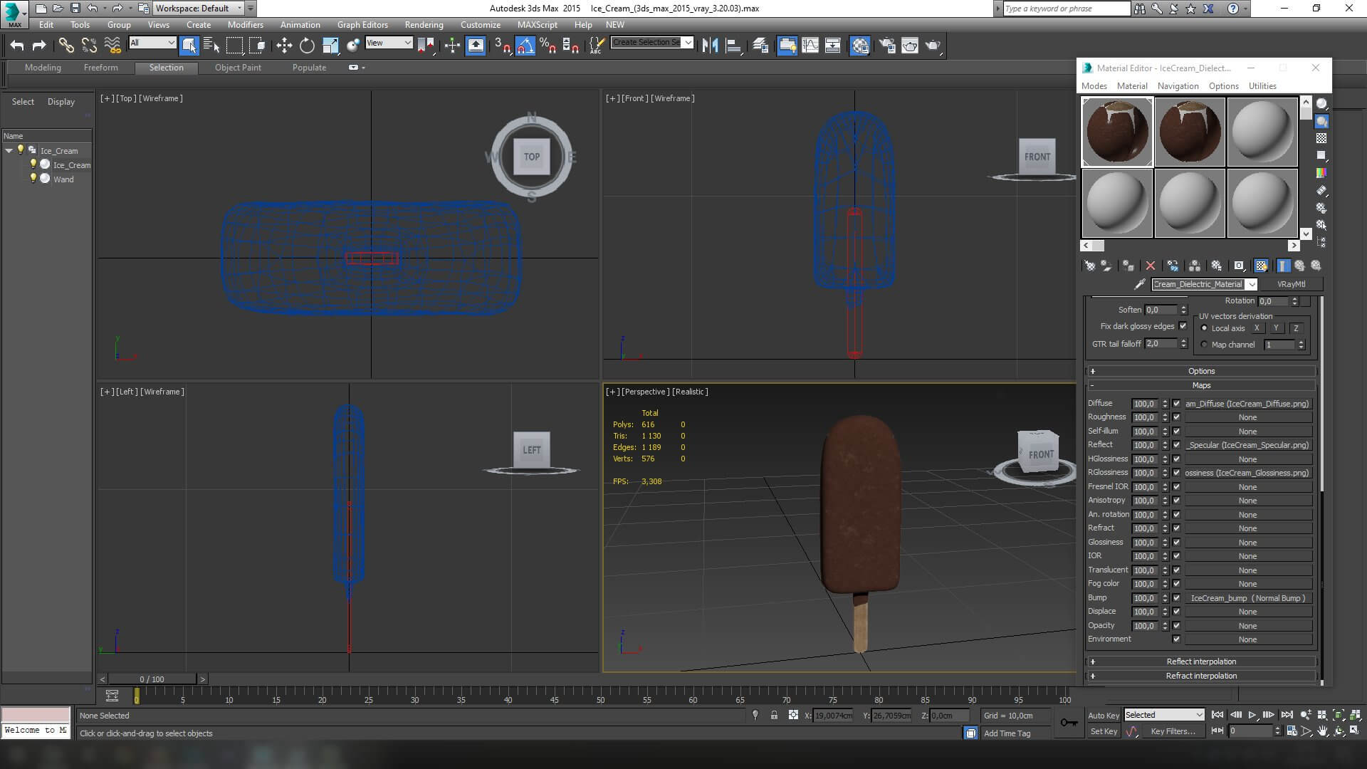Ice Cream - 3D Model by Grishmanovskij Anton