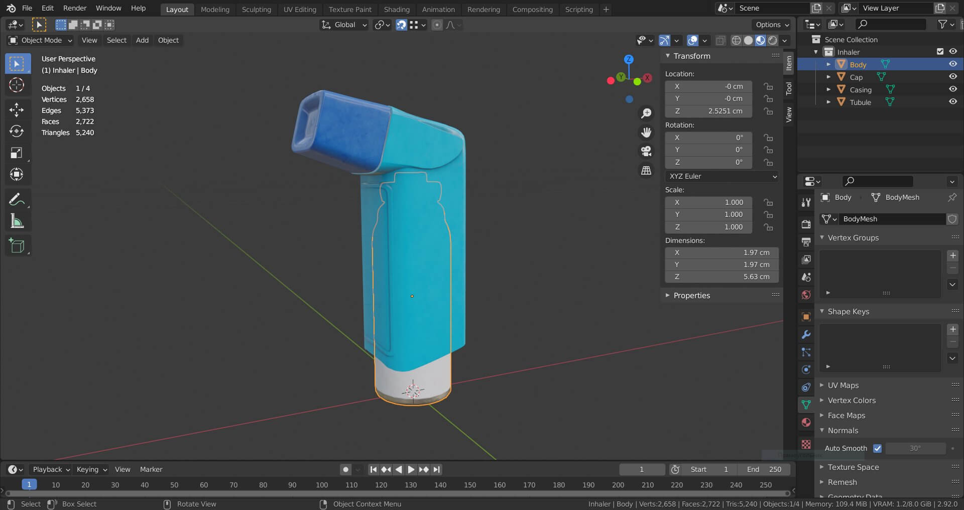Inhaler - 3D Model by Grishmanovskij Anton