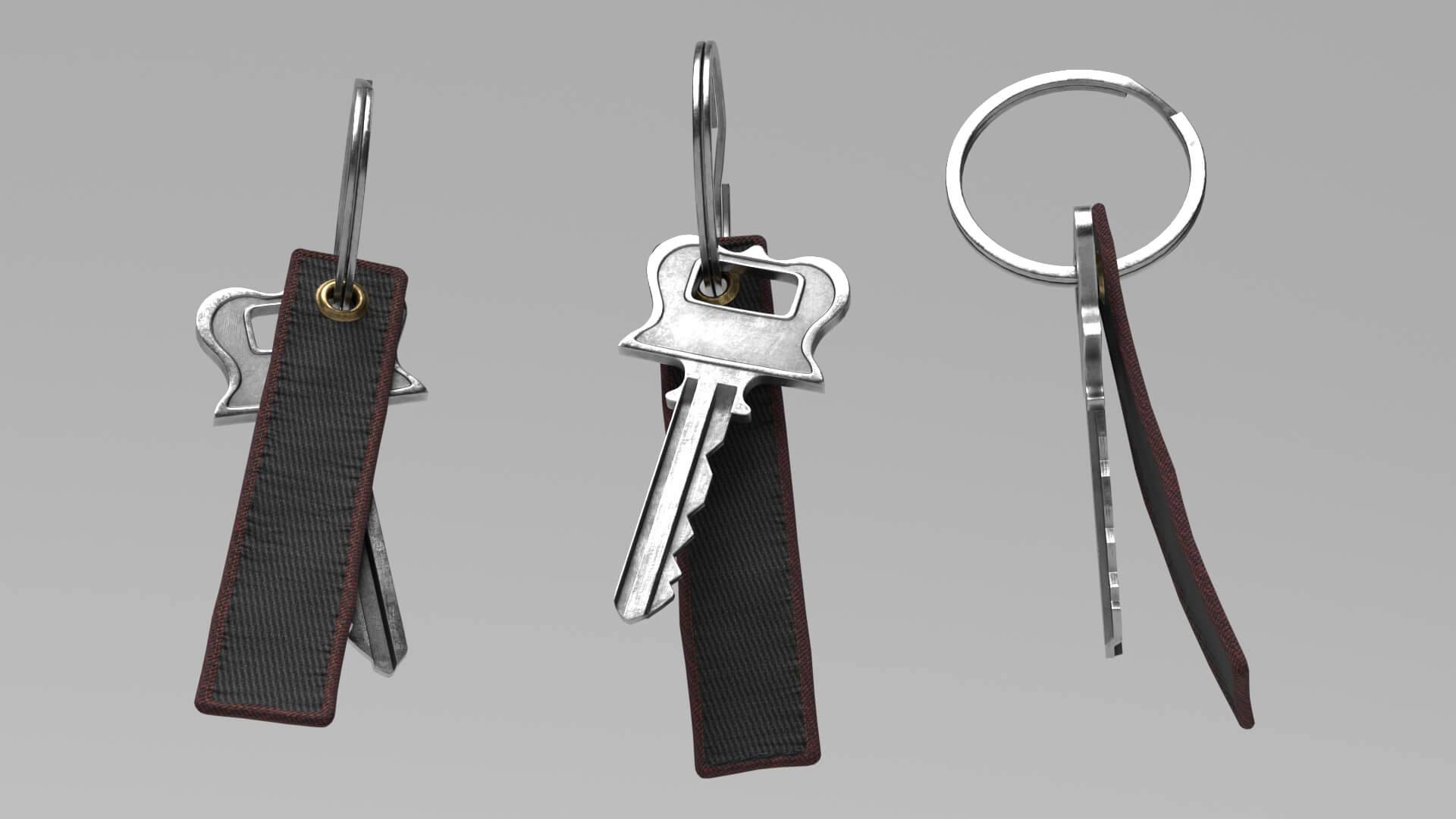 Key With Keychain - 3D Model by Grishmanovskij Anton