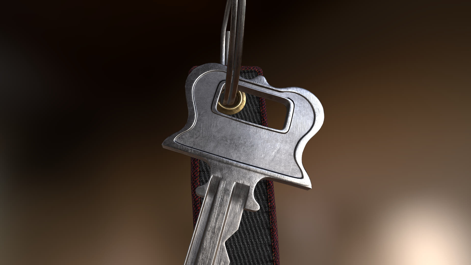 Key With Keychain - 3D Model by Grishmanovskij Anton