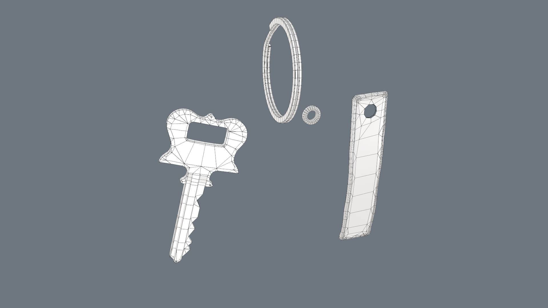 Key With Keychain - 3D Model by Grishmanovskij Anton