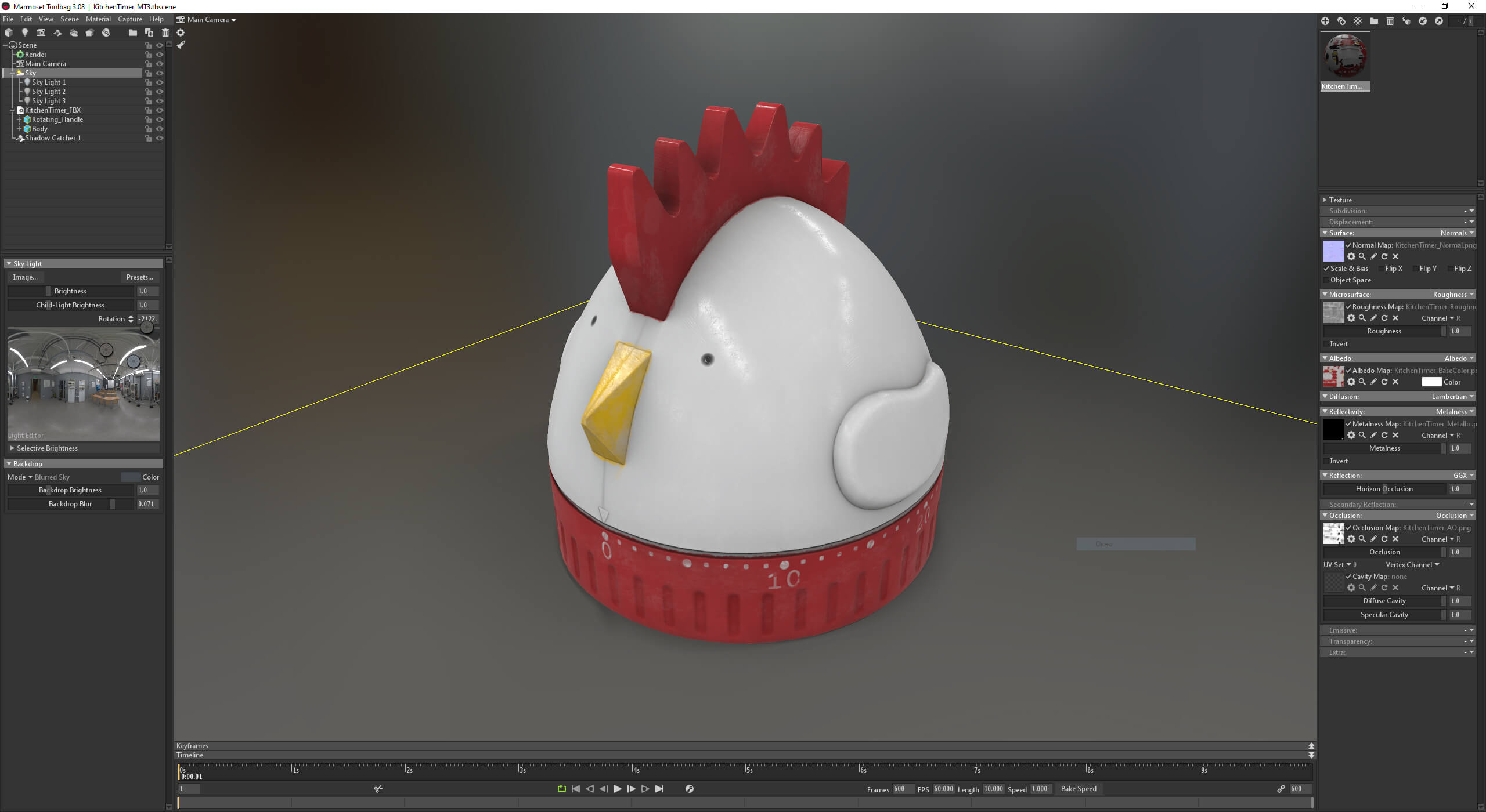 Kitchen Timer - 3D Model by Grishmanovskij Anton