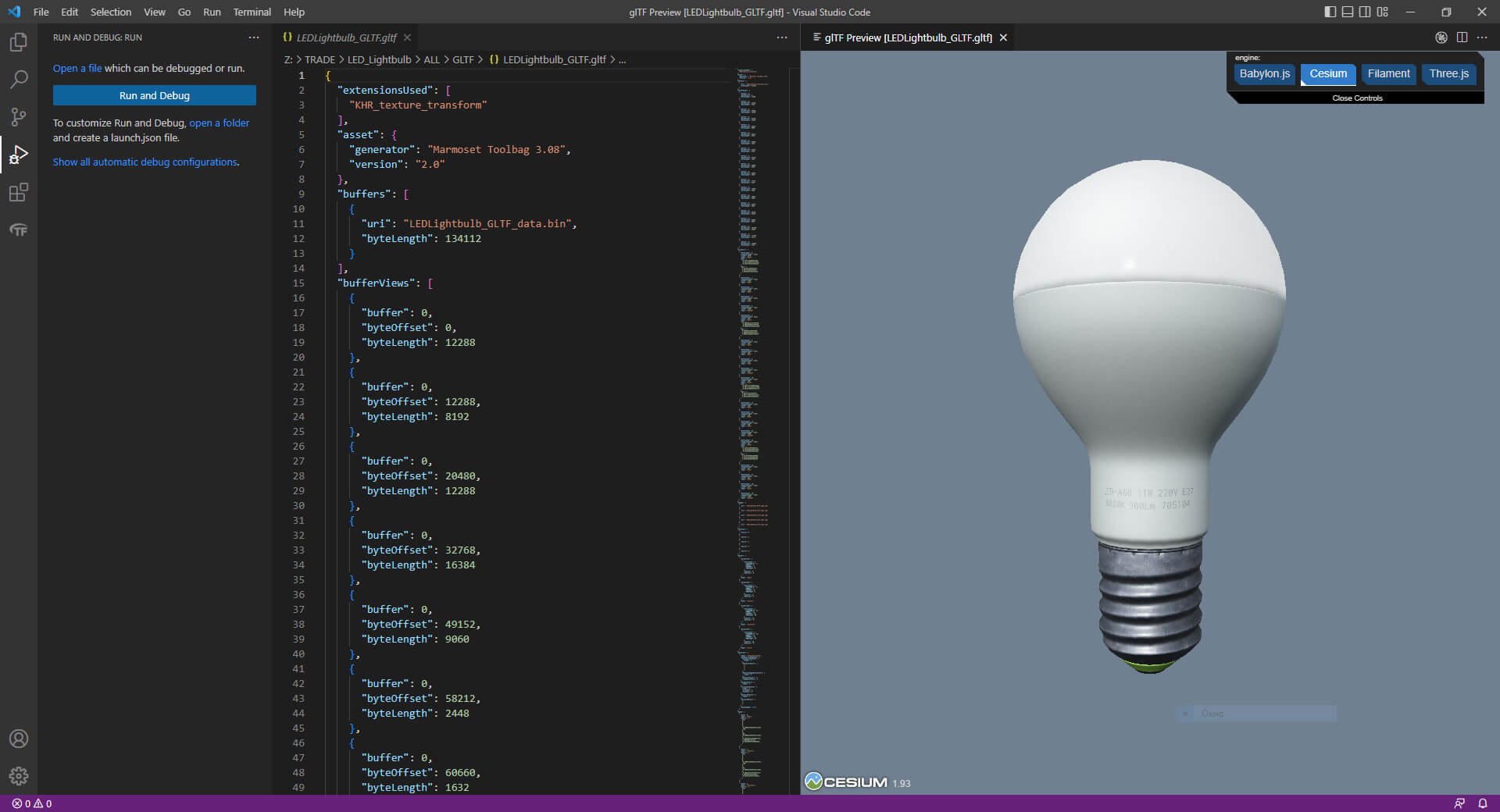 LED Light Bulb - 3D Model by Grishmanovskij Anton