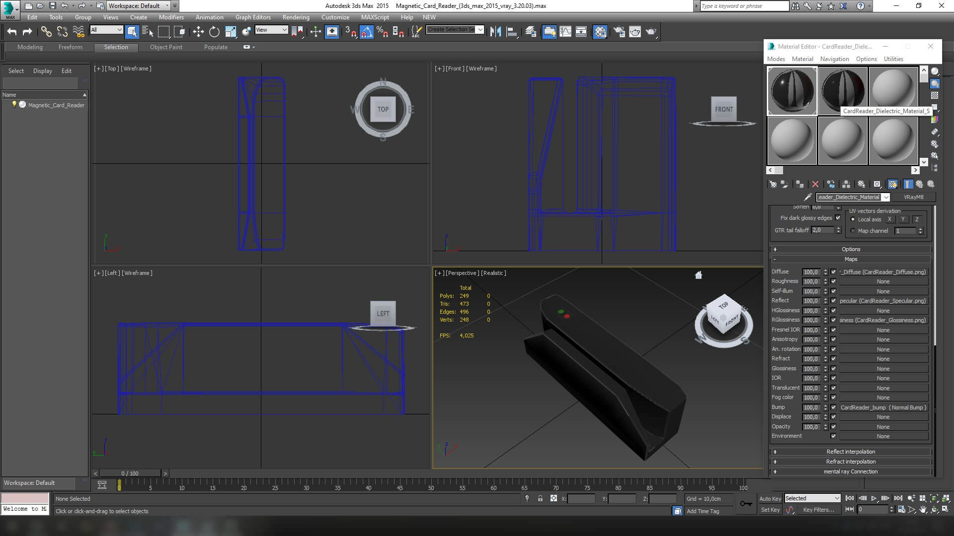 Magnetic Card Reader - 3D Model by Grishmanovskij Anton