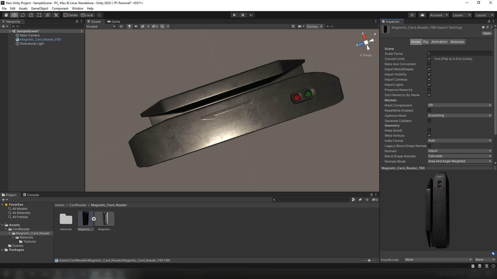 Magnetic Card Reader - 3D Model by Grishmanovskij Anton