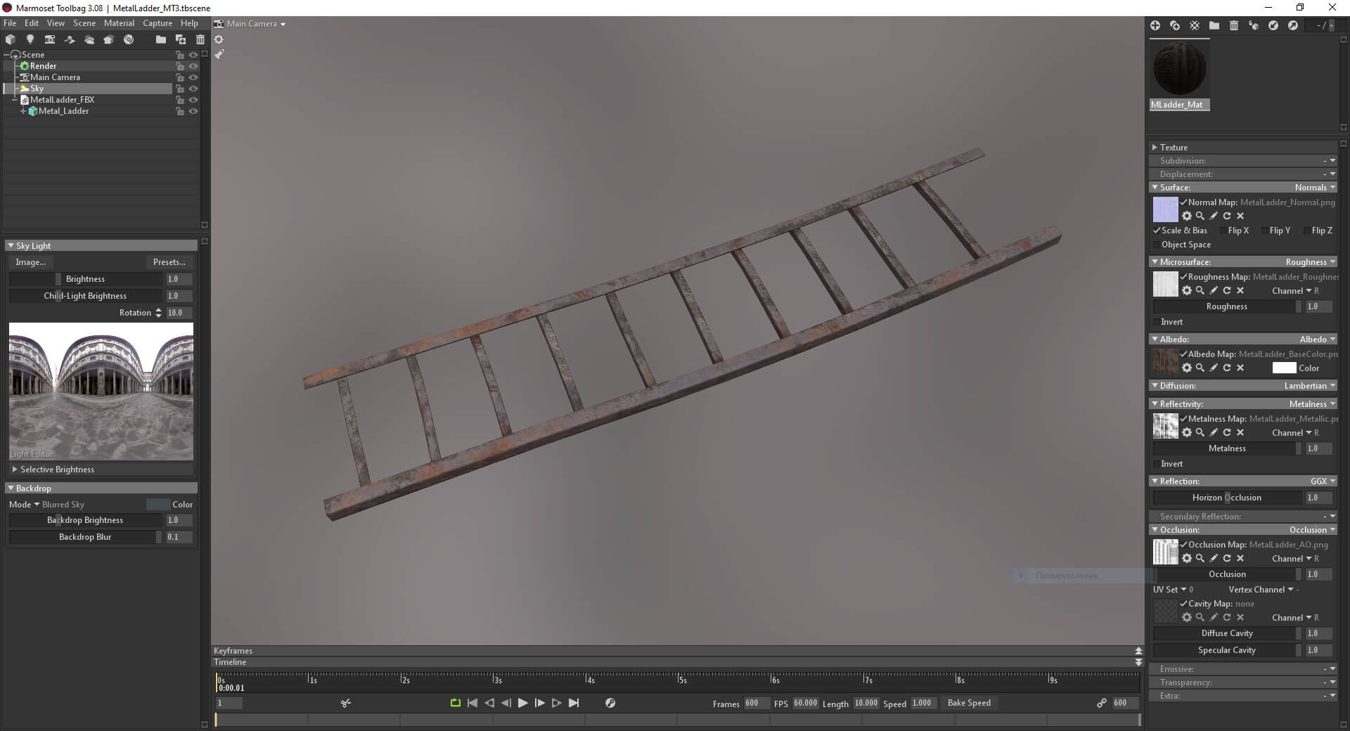 Metal Ladder - 3D Model by Grishmanovskij Anton