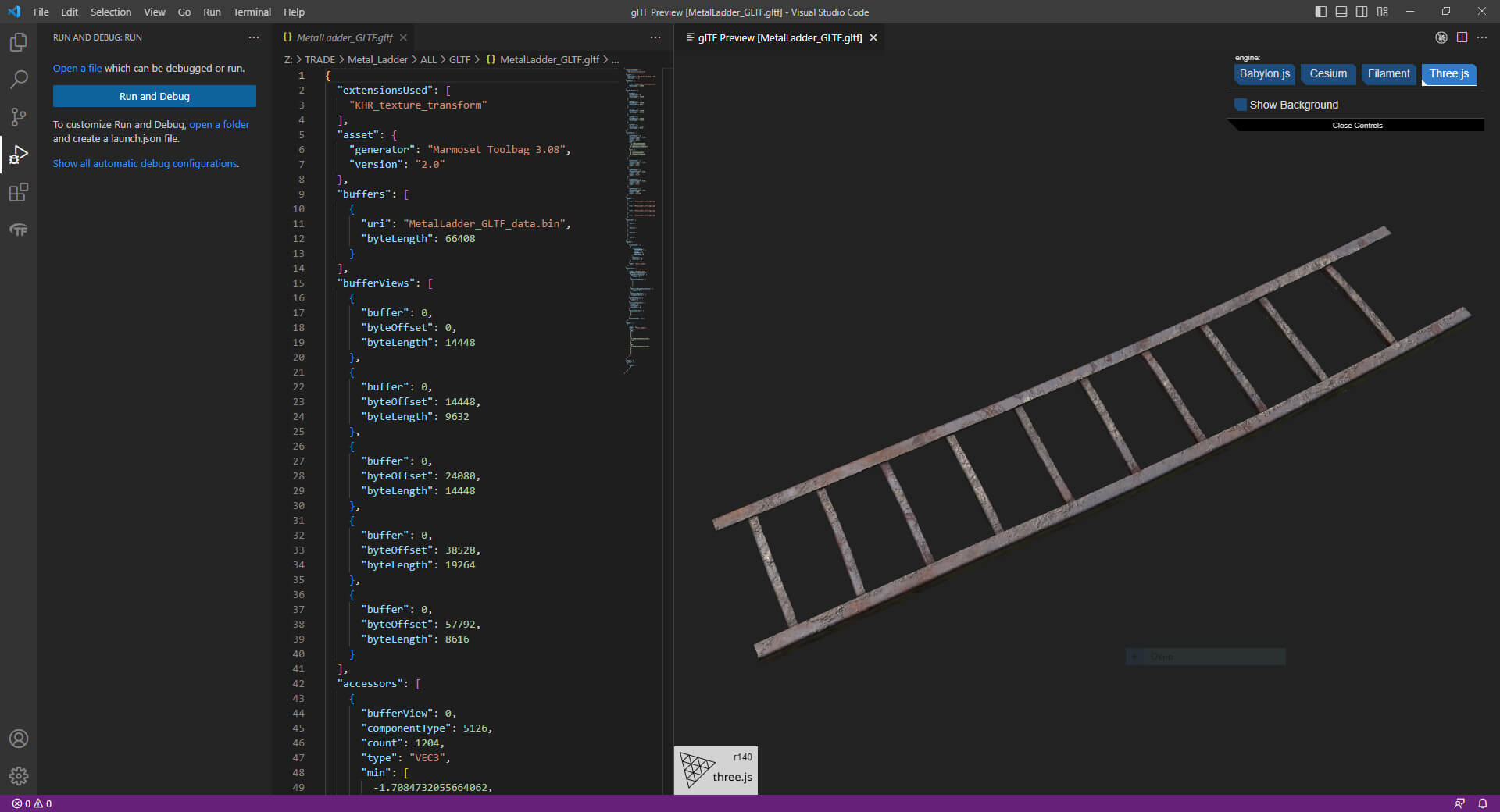 Metal Ladder - 3D Model by Grishmanovskij Anton