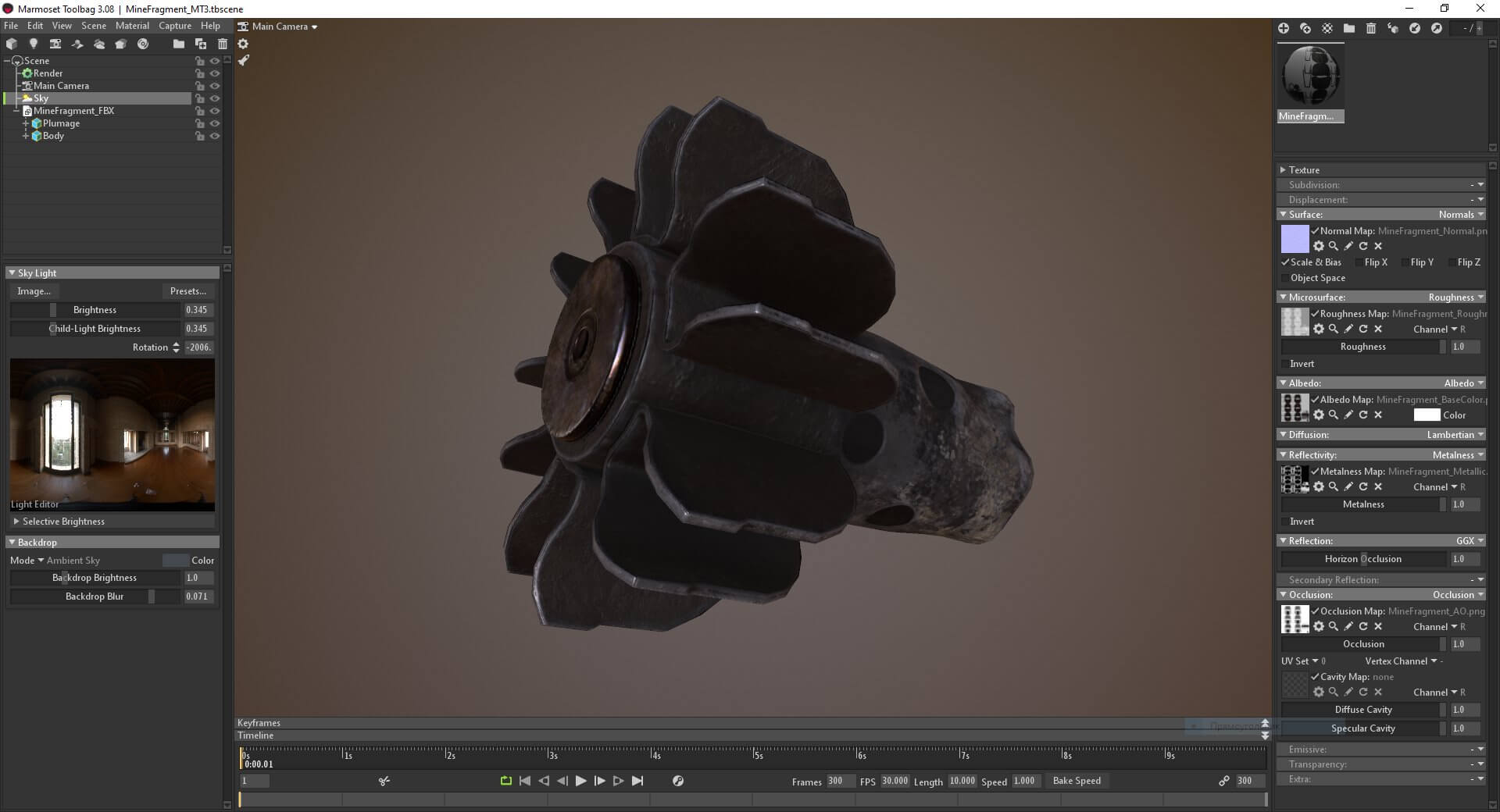 Mine Fragment - 3D Model by Grishmanovskij Anton