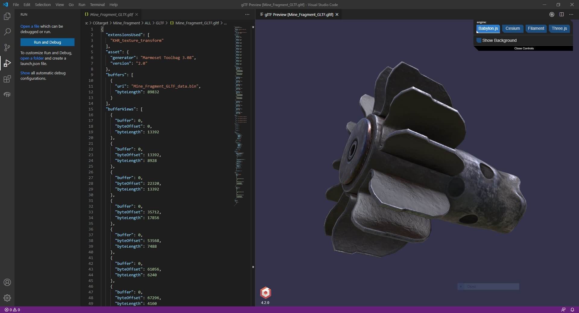 Mine Fragment - 3D Model by Grishmanovskij Anton