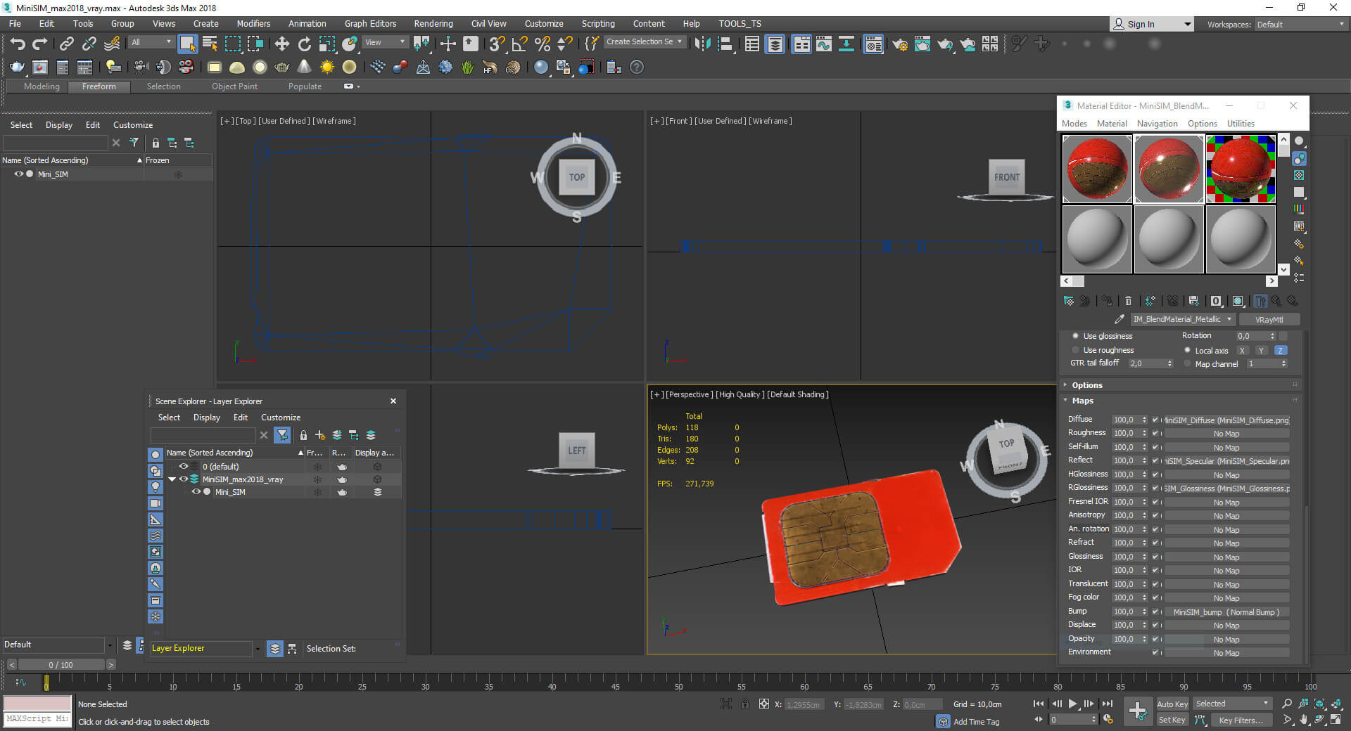 Mini SIM - 3D Model by Grishmanovskij Anton