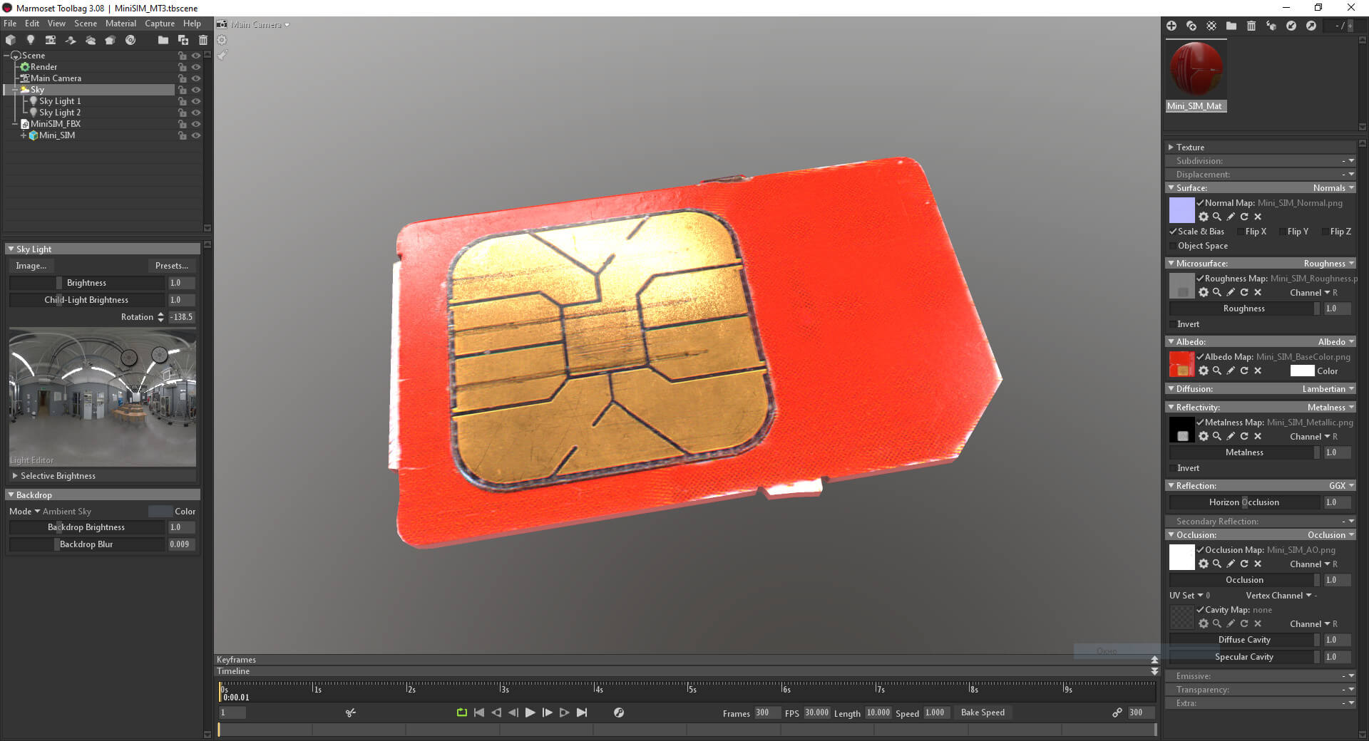 Mini SIM - 3D Model by Grishmanovskij Anton