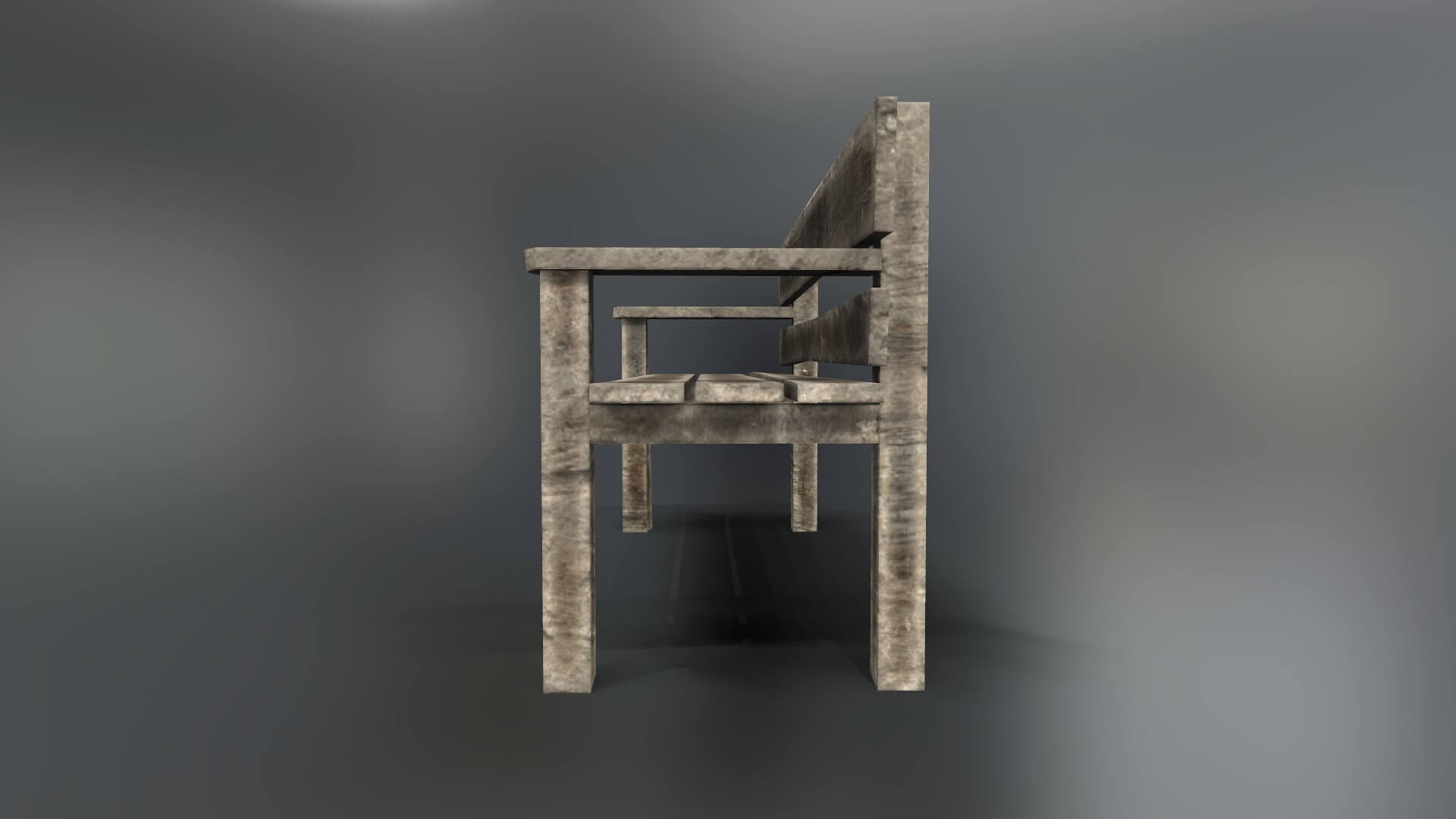 Old Bench - 3D Model by Grishmanovskij Anton