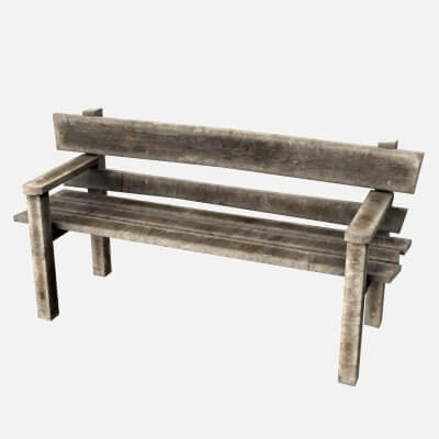 Old Bench - 3D Model by Grishmanovskij Anton