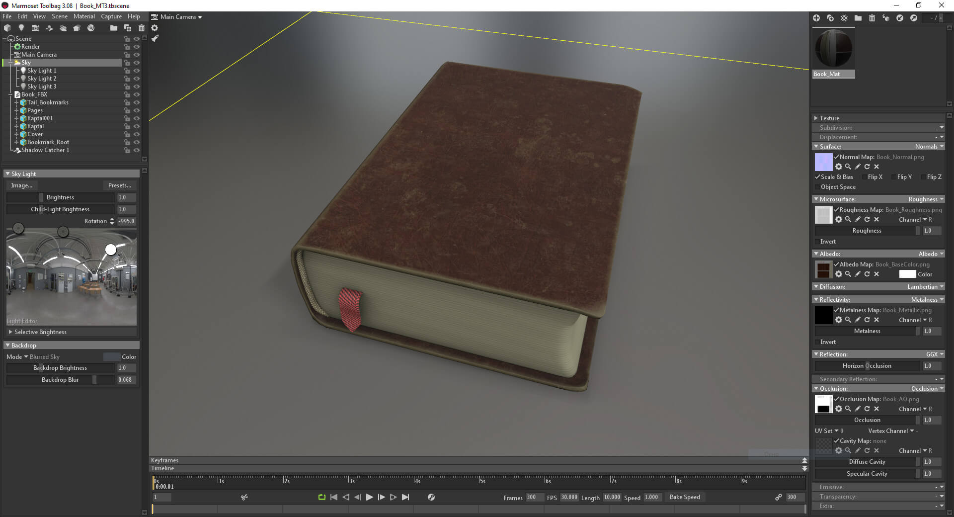 Old Book - 3D Model by Grishmanovskij Anton