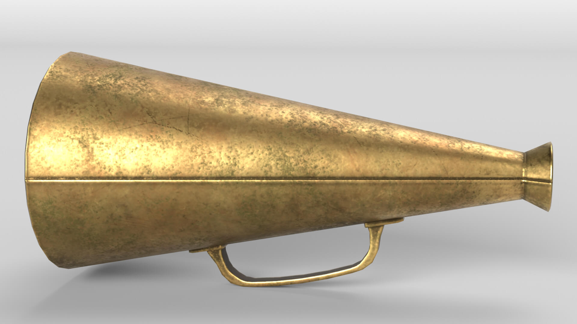 Old Bronze Megaphone - 3D Model by Grishmanovskij Anton