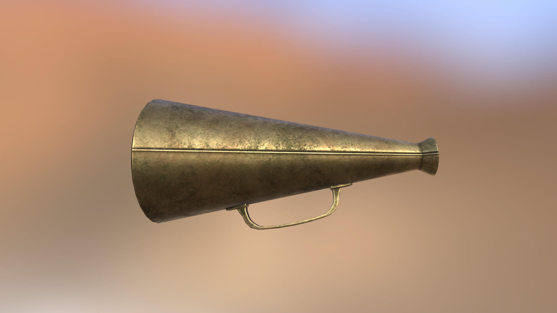 Old Bronze Megaphone - 3D Model by Grishmanovskij Anton