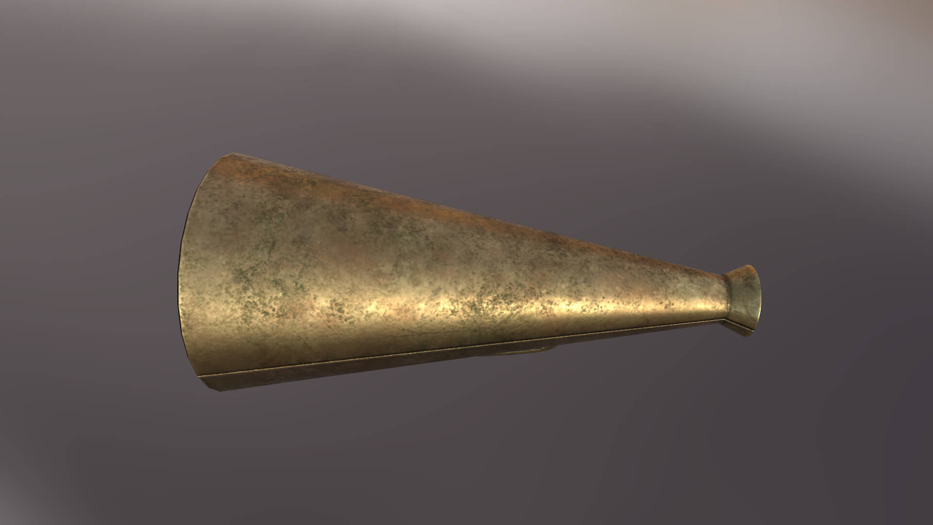 Old Bronze Megaphone - 3D Model by Grishmanovskij Anton