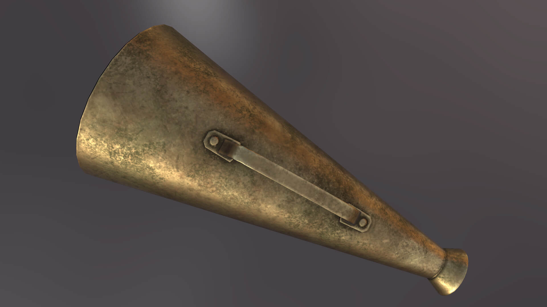 Old Bronze Megaphone - 3D Model by Grishmanovskij Anton