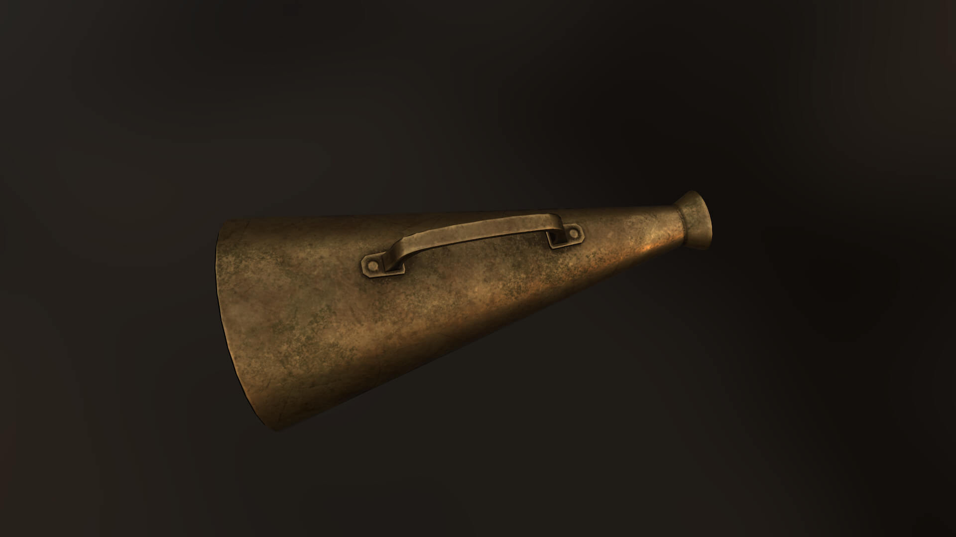 Old Bronze Megaphone - 3D Model by Grishmanovskij Anton