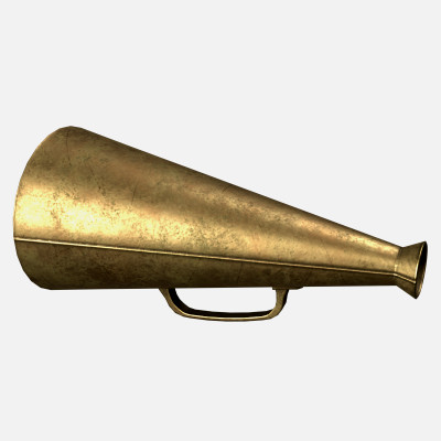 Old Bronze Megaphone - 3D Model by Grishmanovskij Anton
