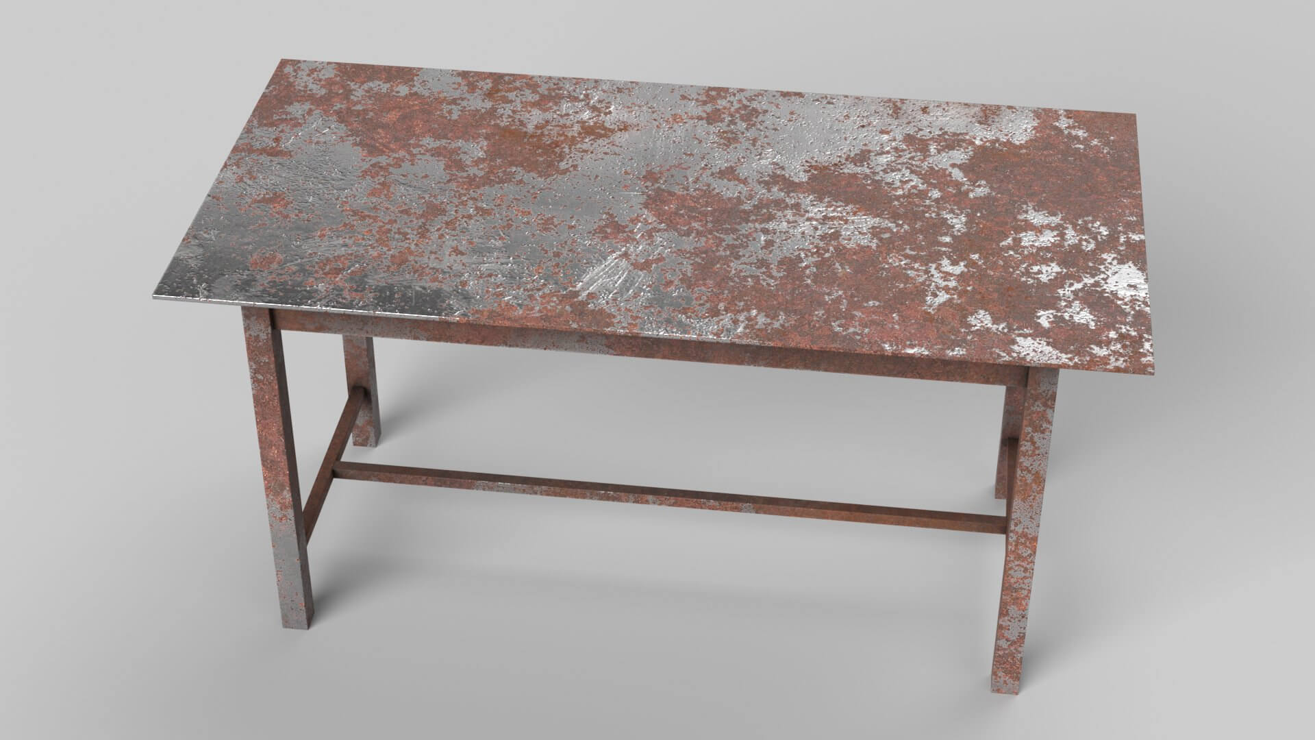 Old Iron Table - 3D Model by Grishmanovskij Anton