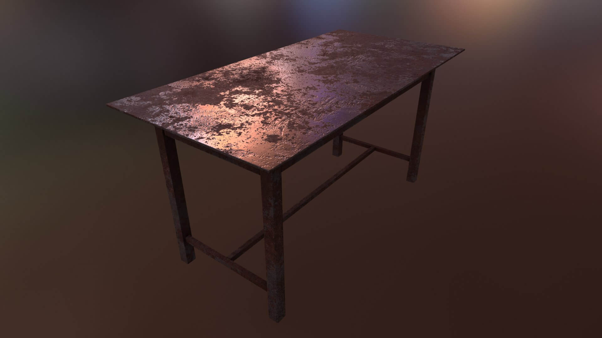 Old Iron Table - 3D Model by Grishmanovskij Anton
