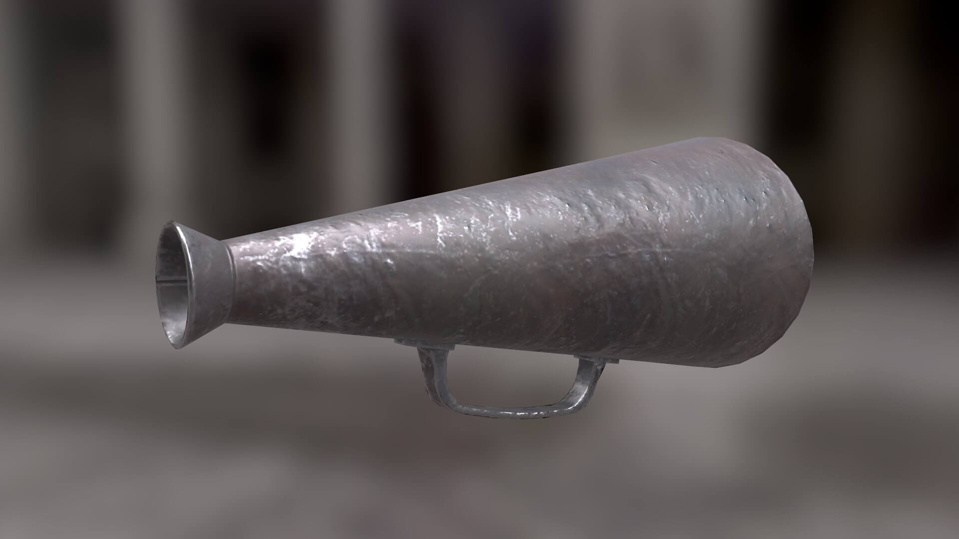 Old Metal Megaphone - 3D Model by Grishmanovskij Anton