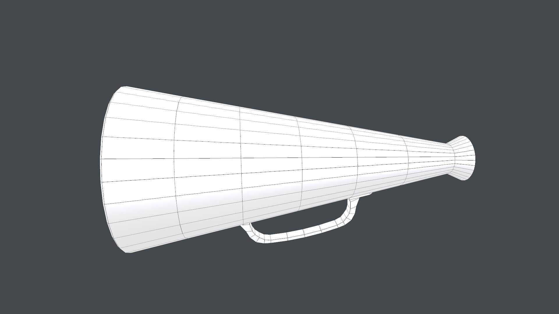Old Metal Megaphone - 3D Model by Grishmanovskij Anton