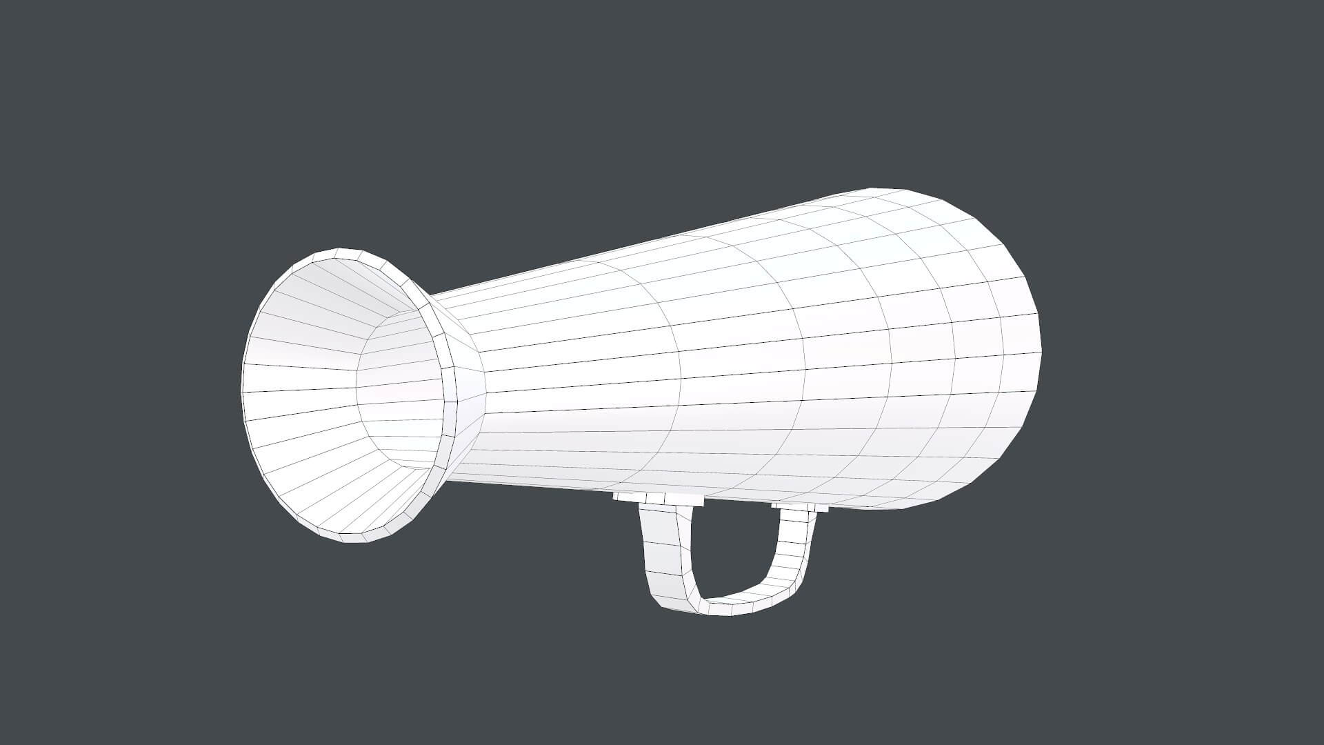 Old Metal Megaphone - 3D Model by Grishmanovskij Anton