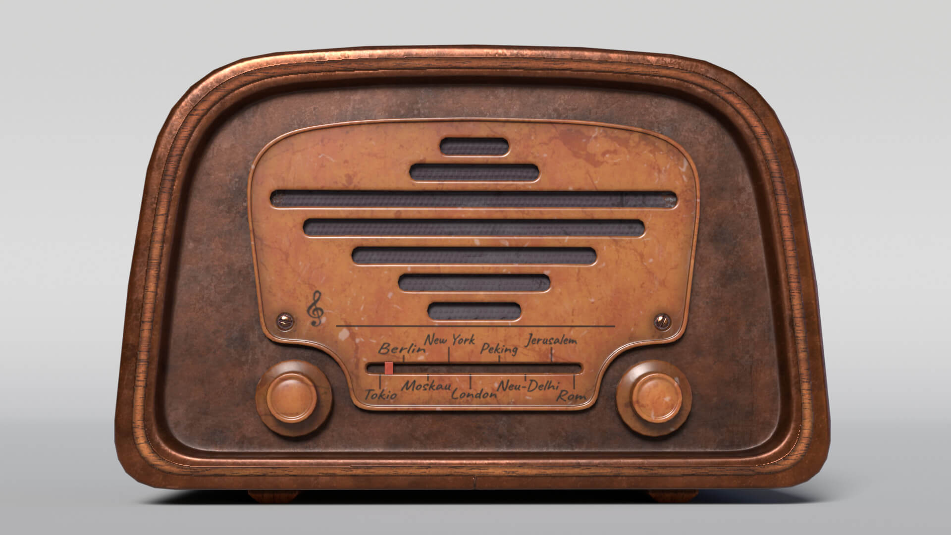 Old Radio - 3D Model by Grishmanovskij Anton