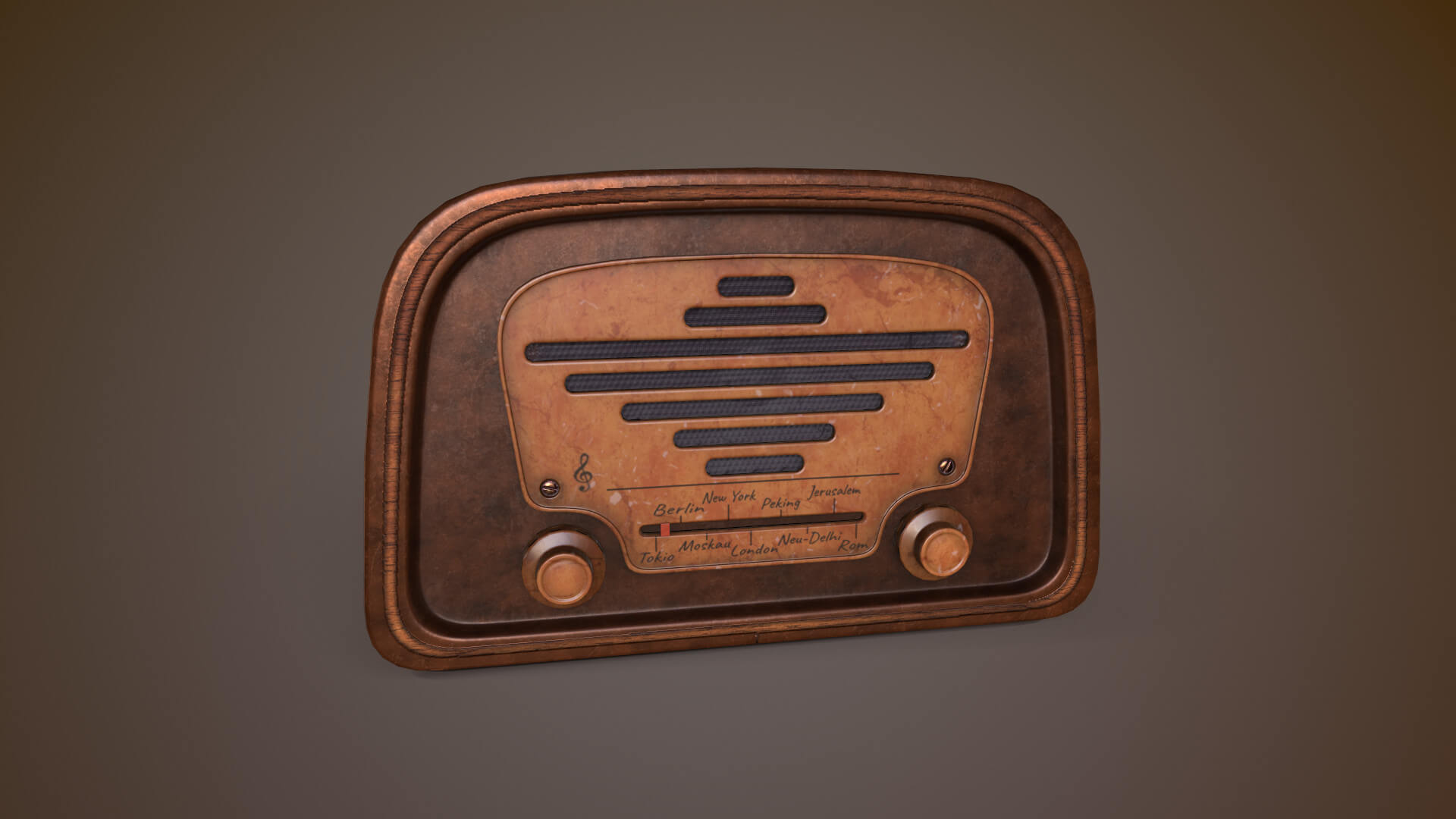 Old Radio - 3D Model by Grishmanovskij Anton