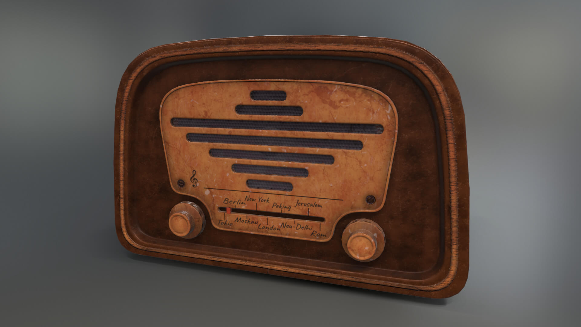 Old Radio - 3D Model by Grishmanovskij Anton