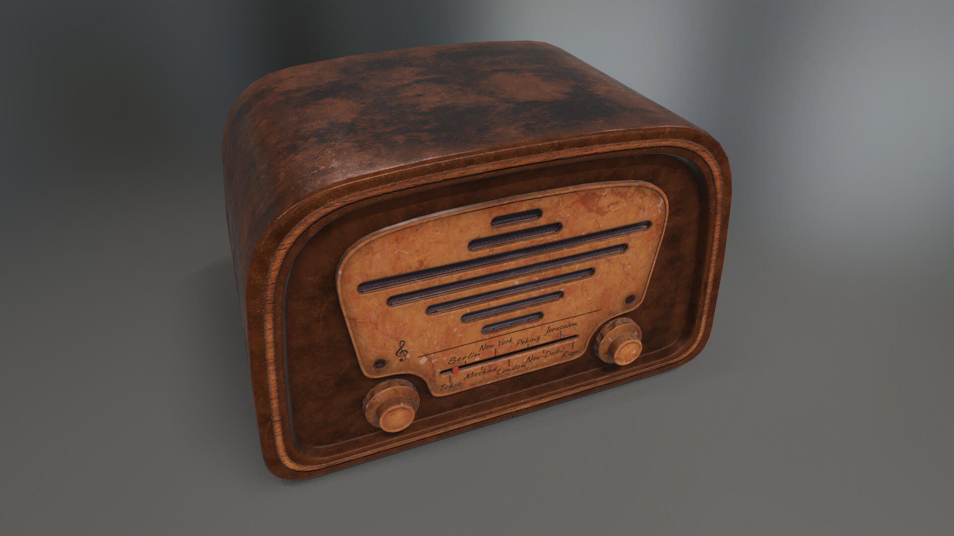 Old Radio - 3D Model by Grishmanovskij Anton