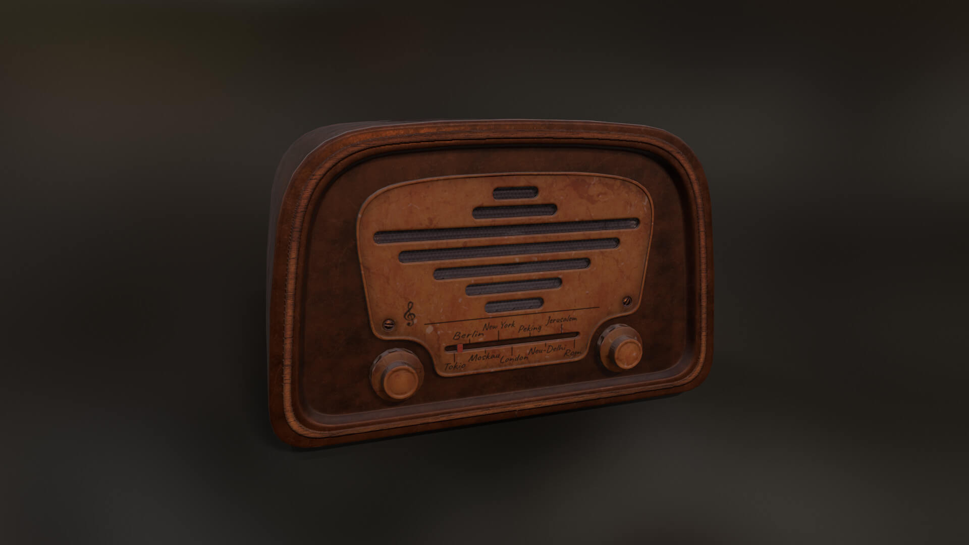 Old Radio - 3D Model by Grishmanovskij Anton