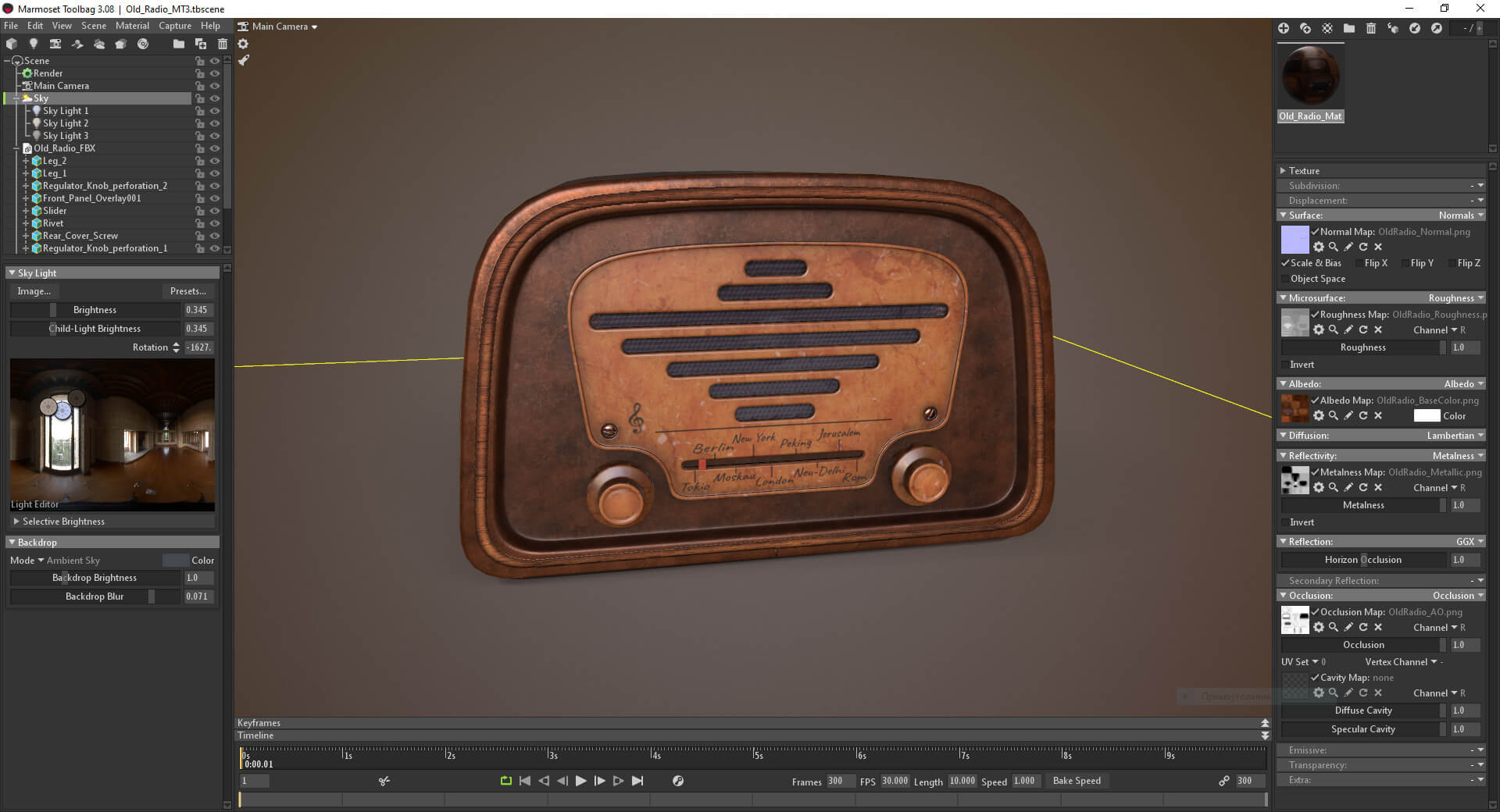 Old Radio - 3D Model by Grishmanovskij Anton