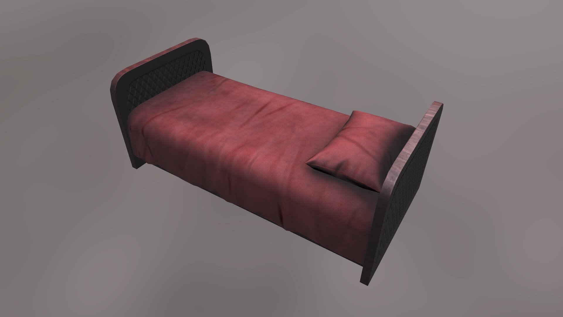 Old Single Bed - 3D Model by Grishmanovskij Anton