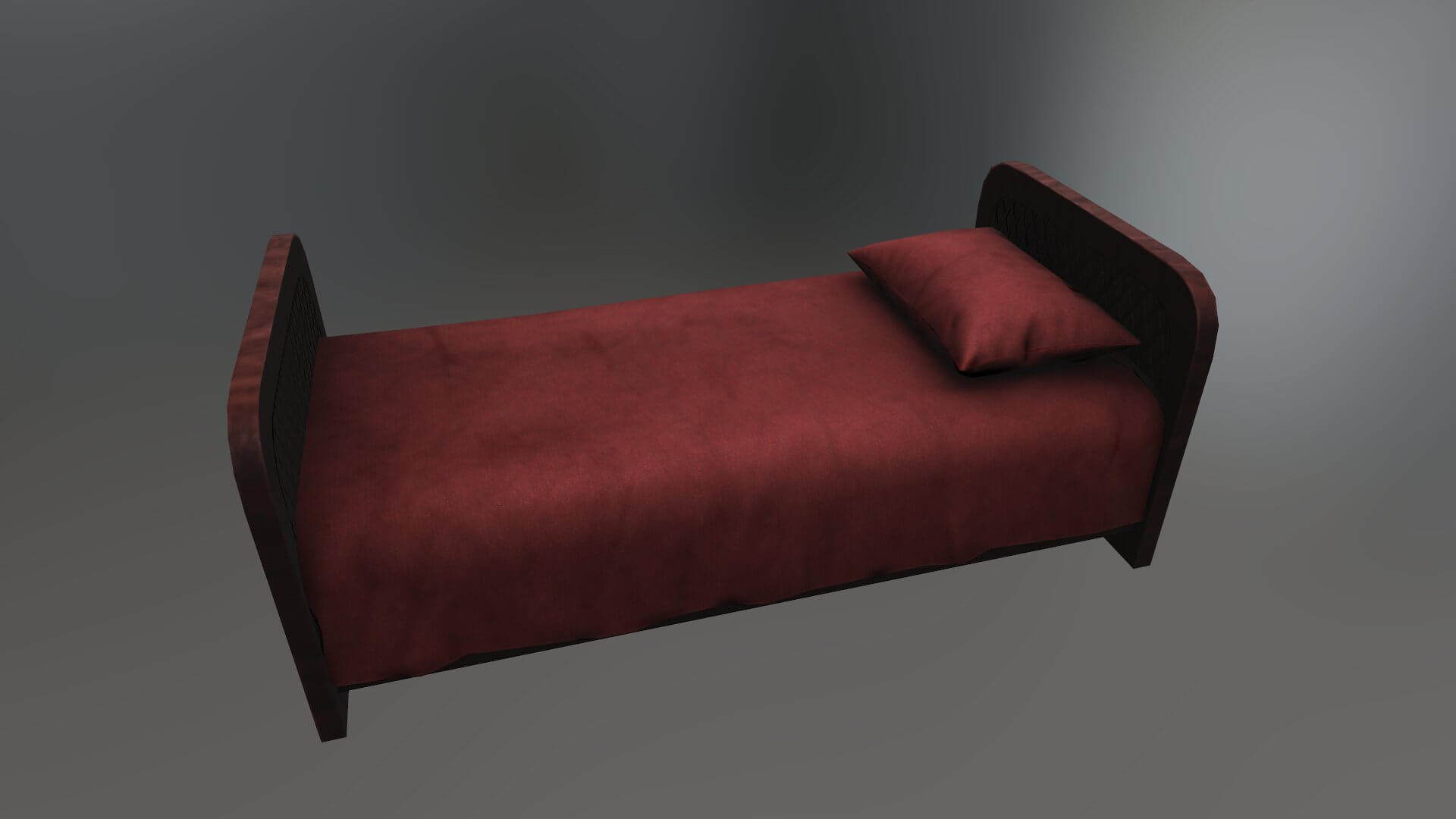 Old Single Bed - 3D Model by Grishmanovskij Anton