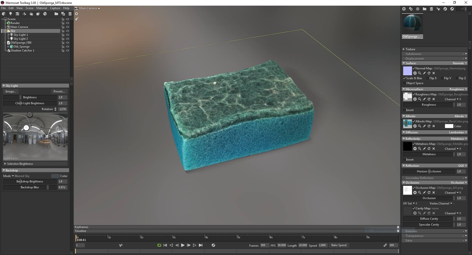 Old Sponge - 3D Model by Grishmanovskij Anton