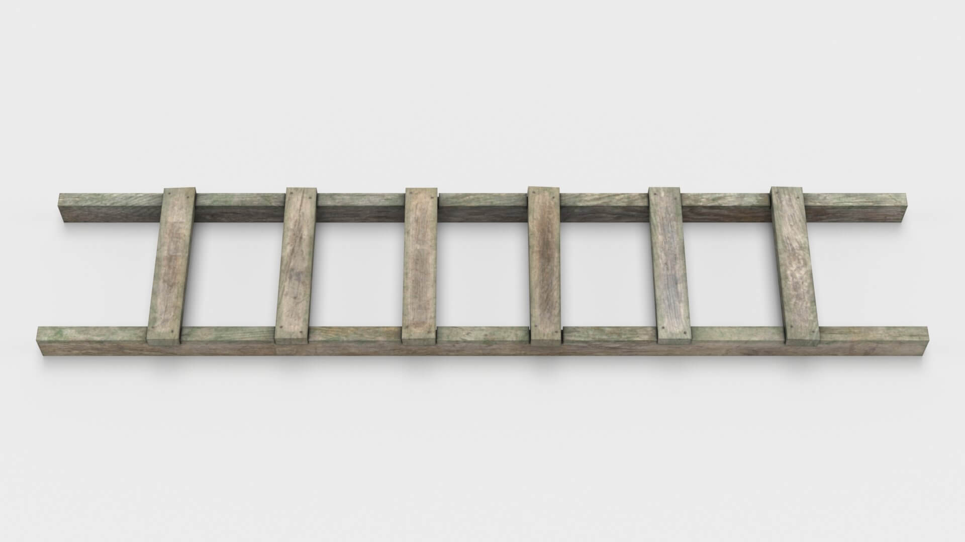 Old Wooden Ladder - 3D Model by Grishmanovskij Anton