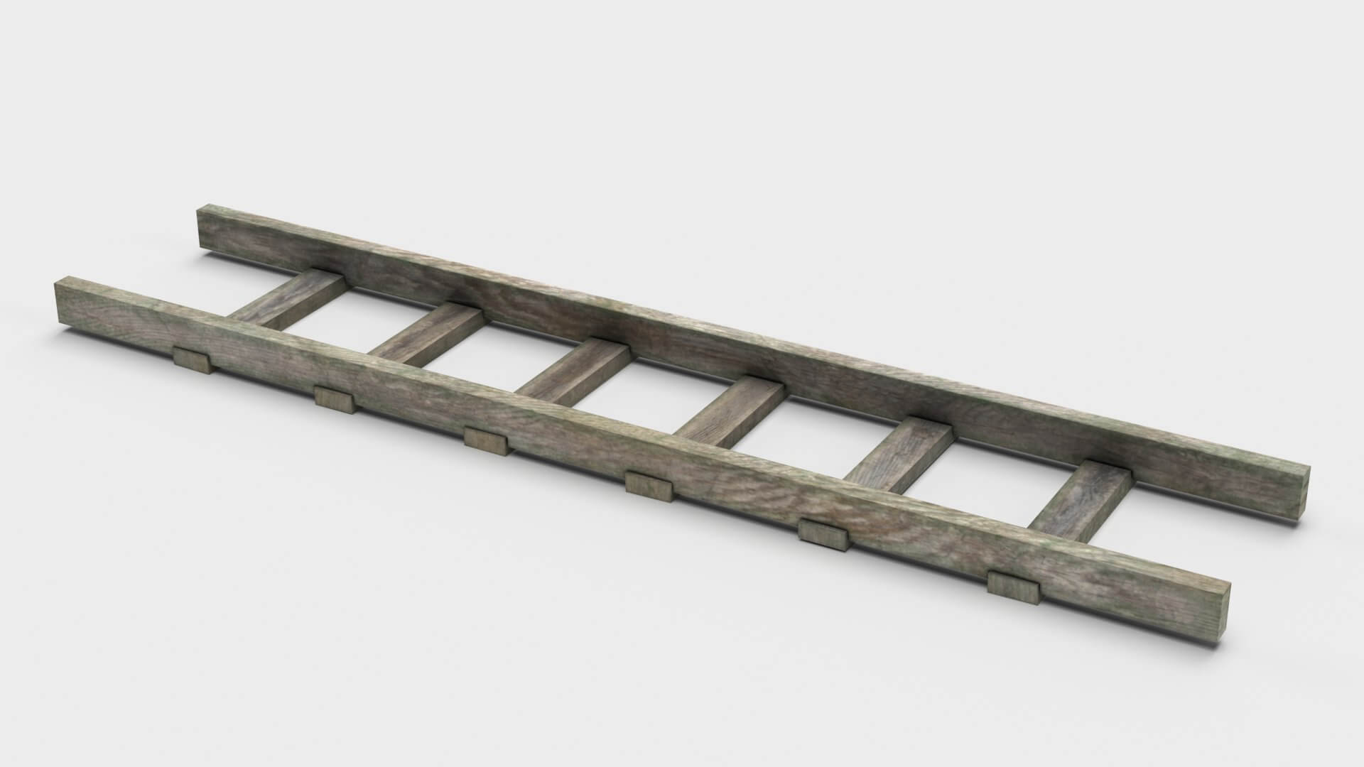 Old Wooden Ladder - 3D Model by Grishmanovskij Anton