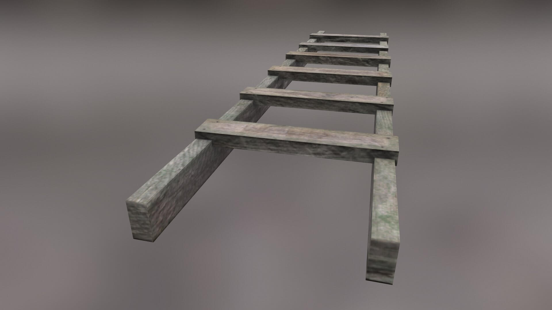 Old Wooden Ladder - 3D Model by Grishmanovskij Anton